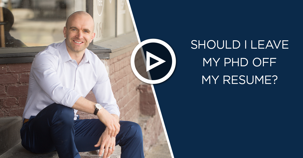 Should I Leave My PhD Off My Resume? - Cheeky Scientist